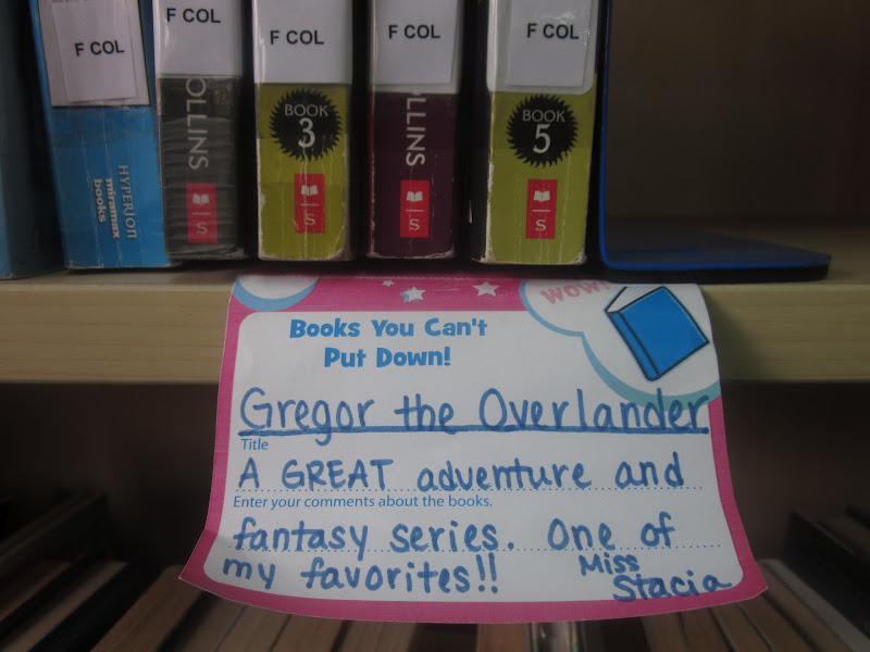 Miss Stacia's Book Blog: Shelf Talkers...
